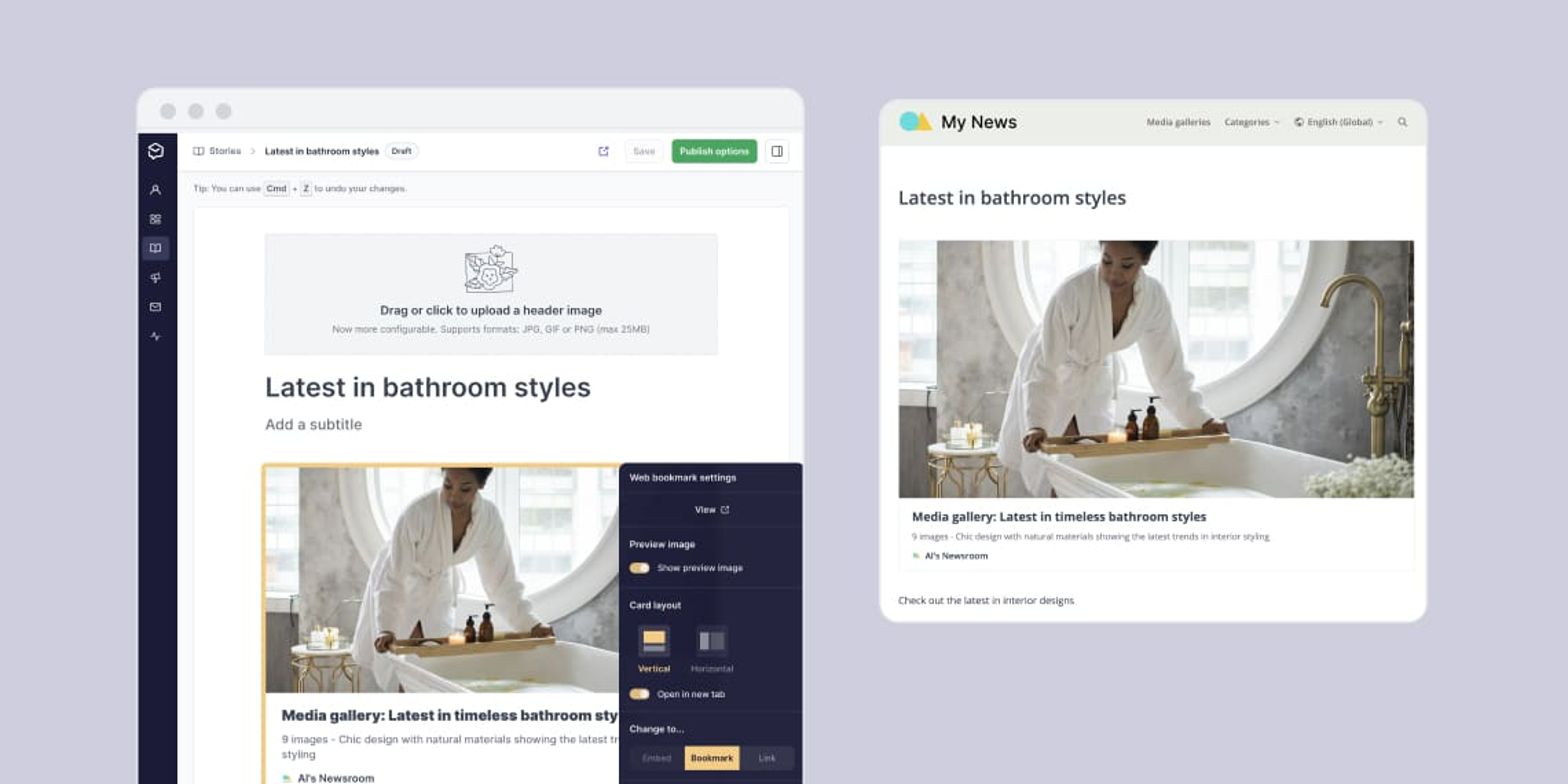 How to easily share media galleries in stories and campaigns