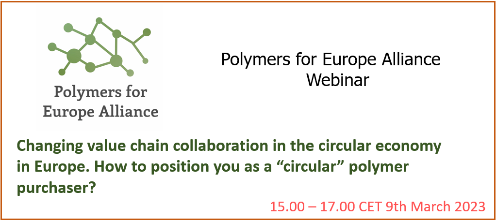 Polymers for Europe Alliance's next webinar: Changing value chain ...