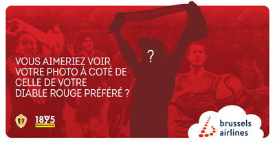 Votre photo affichée dans l’avion des Diables Rouges