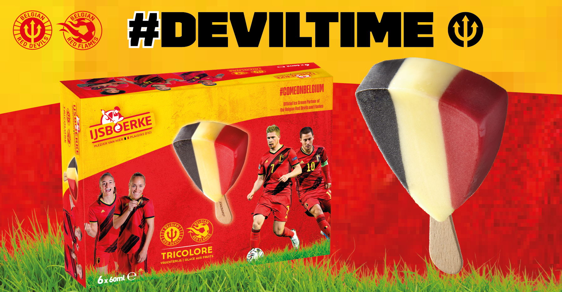 Tricolore, la glace d’été d’IJsboerke pour les supporters des Diables ...