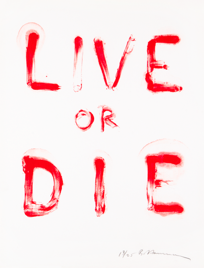 Live or Die: a duo exhibition with Philippe Vandenberg and Bruce Nauman ...