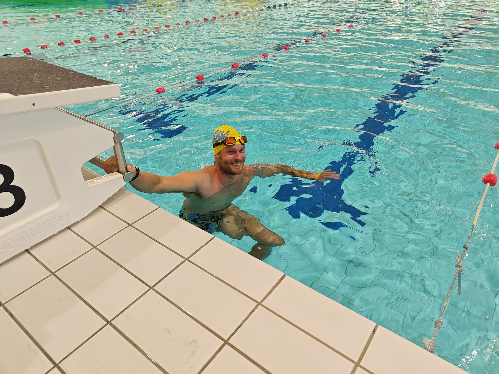 Ultra-athlete Matthieu Bonne breaks open-water swimming record