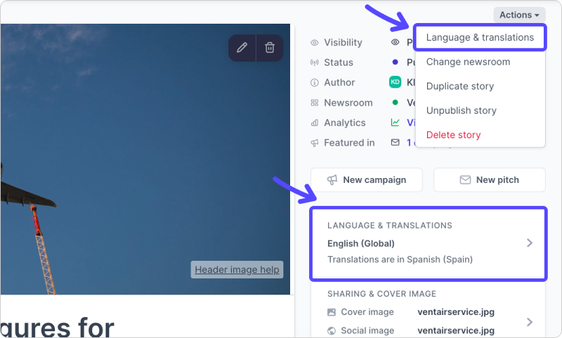 How to translate a story | Help Section