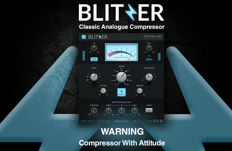Solid State Logic launches Blitzer, a multi-character compressor plug-inspired by iconic ...