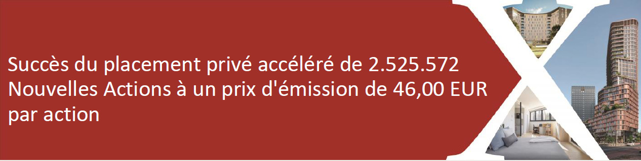 Succès du placement privé accéléré de 2.525.572 Nouvelles Actions à un ... Succès du placement privé accéléré de 2.525.572 Nouvelles Actions à un ...