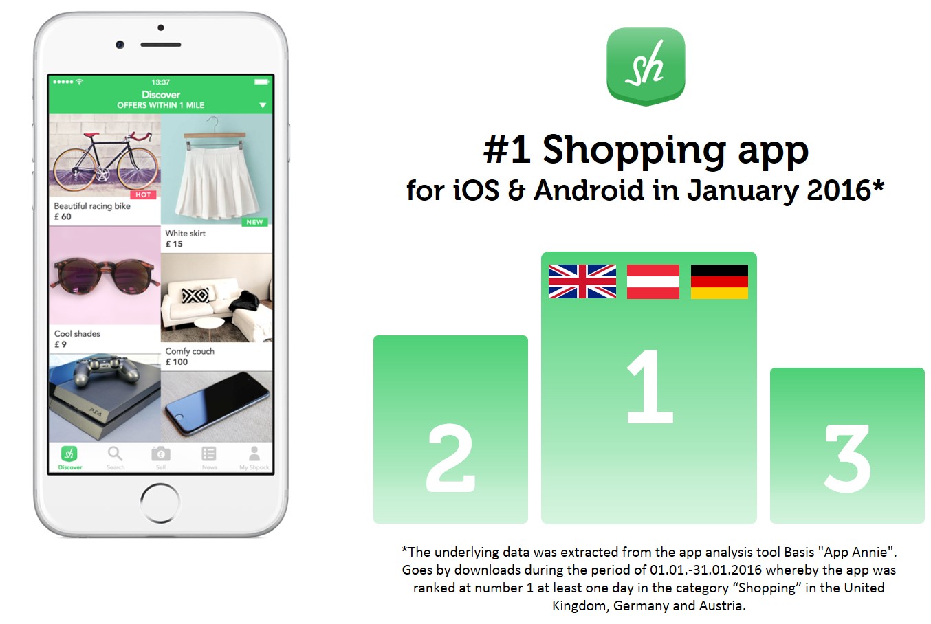 Shpock kicks off 2016 with a new look and as the #1 shopping app
