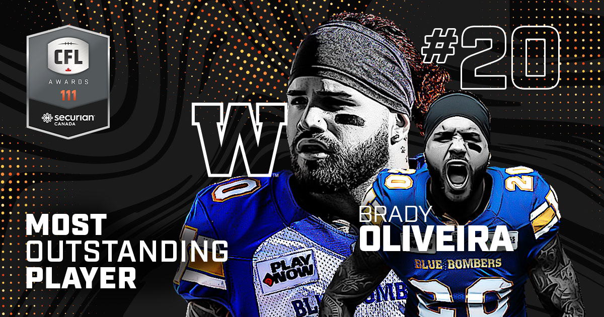 DOUBLING UP: OLIVEIRA NAMED GEORGE REED MOST OUTSTANDING PLAYER AND MOST OUTSTANDING CANADIAN