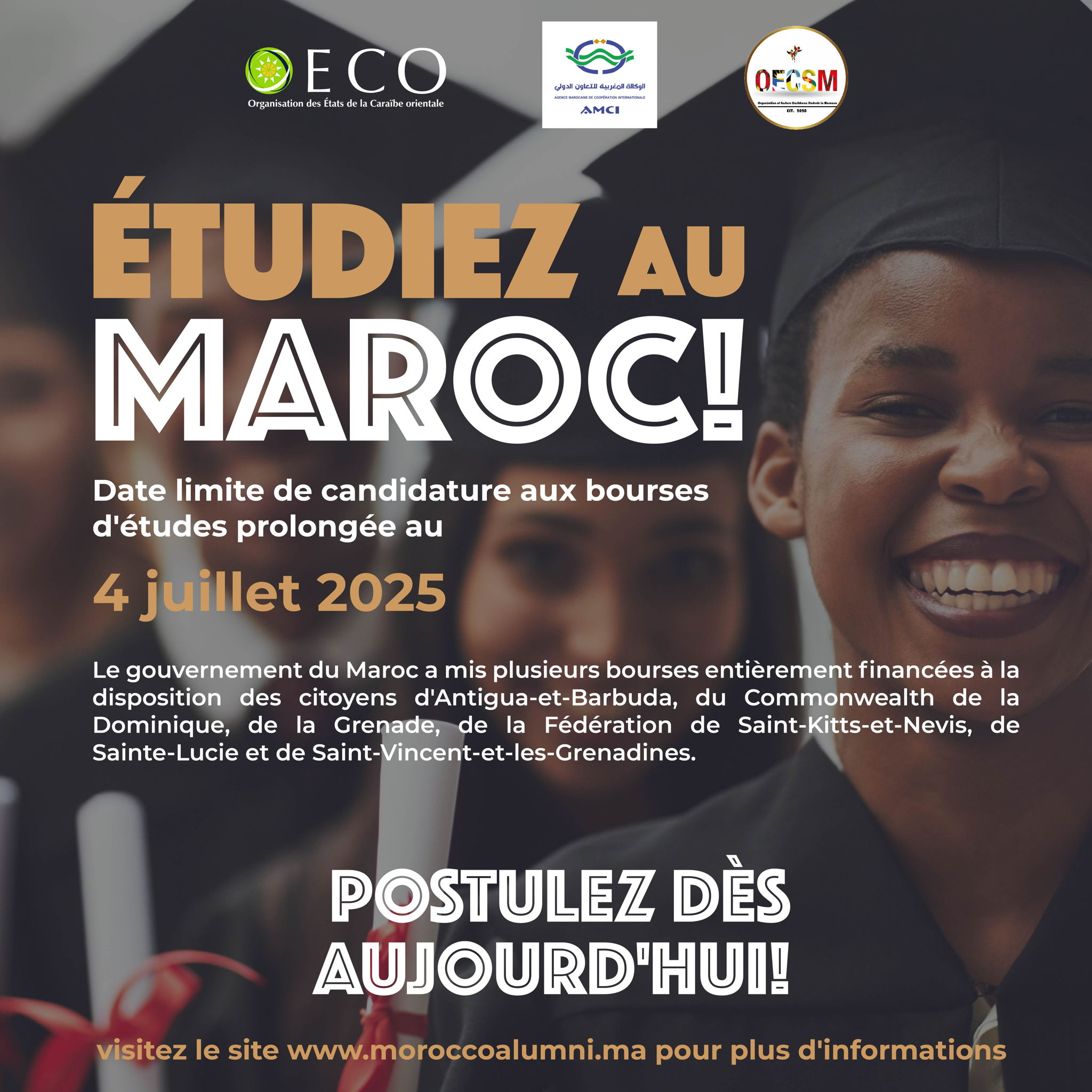 Ouverture des candidatures 2025/2026 – Étudiez au Maroc