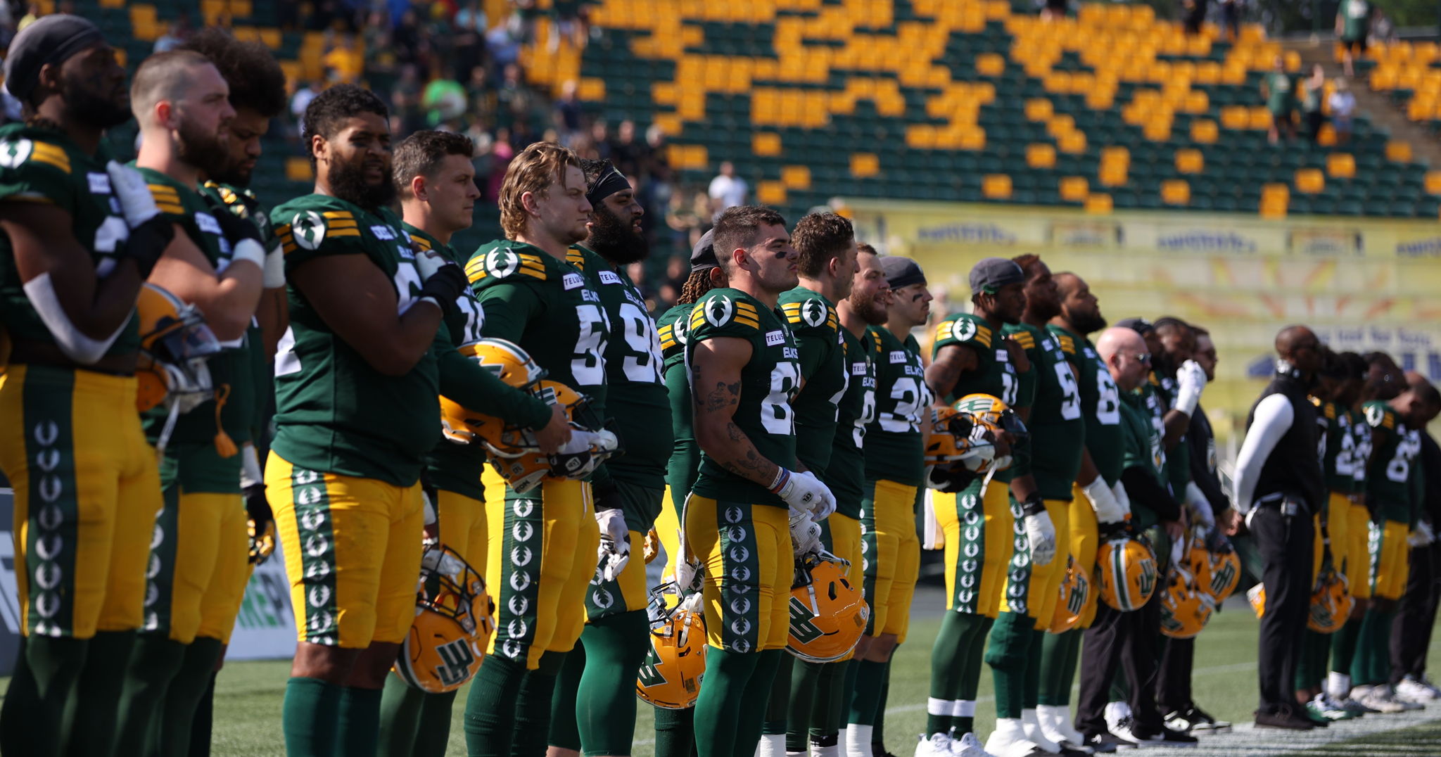 Elks depth chart (Regular Season vs. Ottawa)