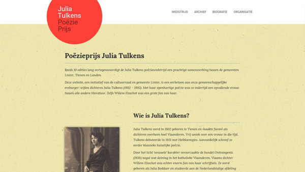 Lancering website Julia Tulkens poëziewedstrijd