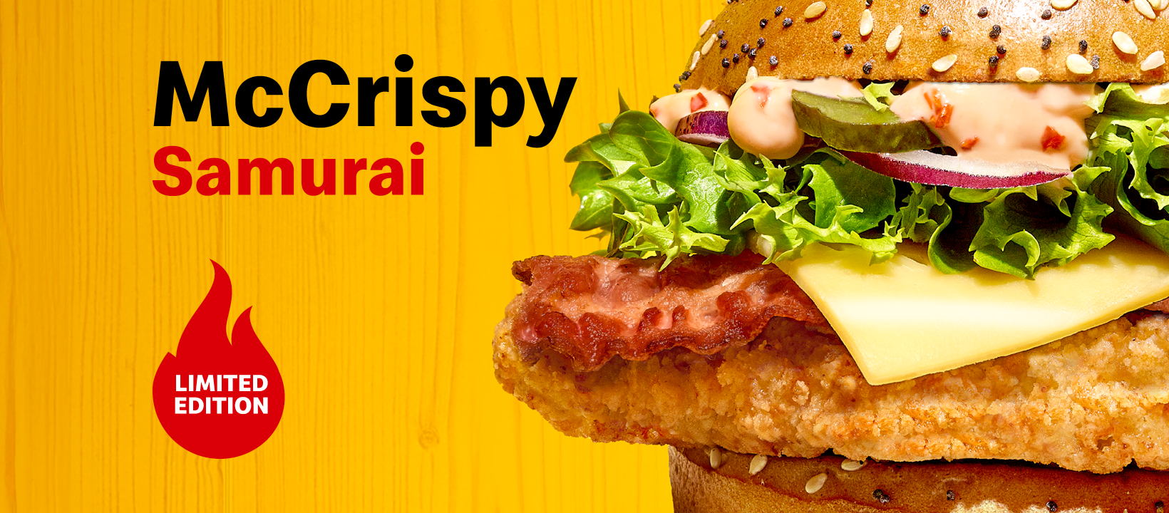 Maak plaats voor de McCrispy Samurai: dé spicy smaak van het moment