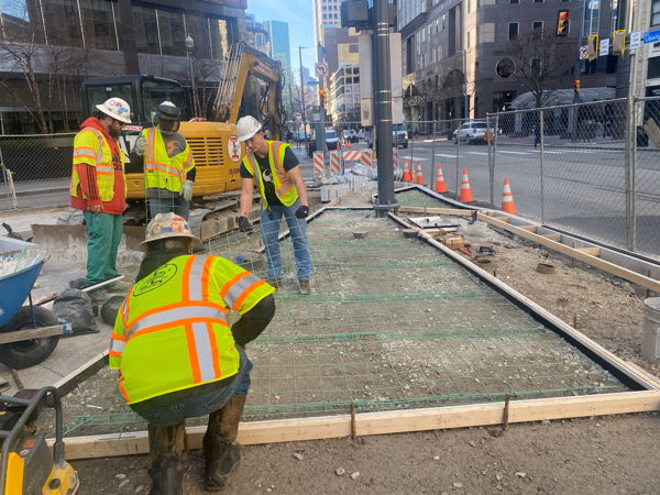 Sidewalk and Curb Installation to Continue at Wood Street Station
