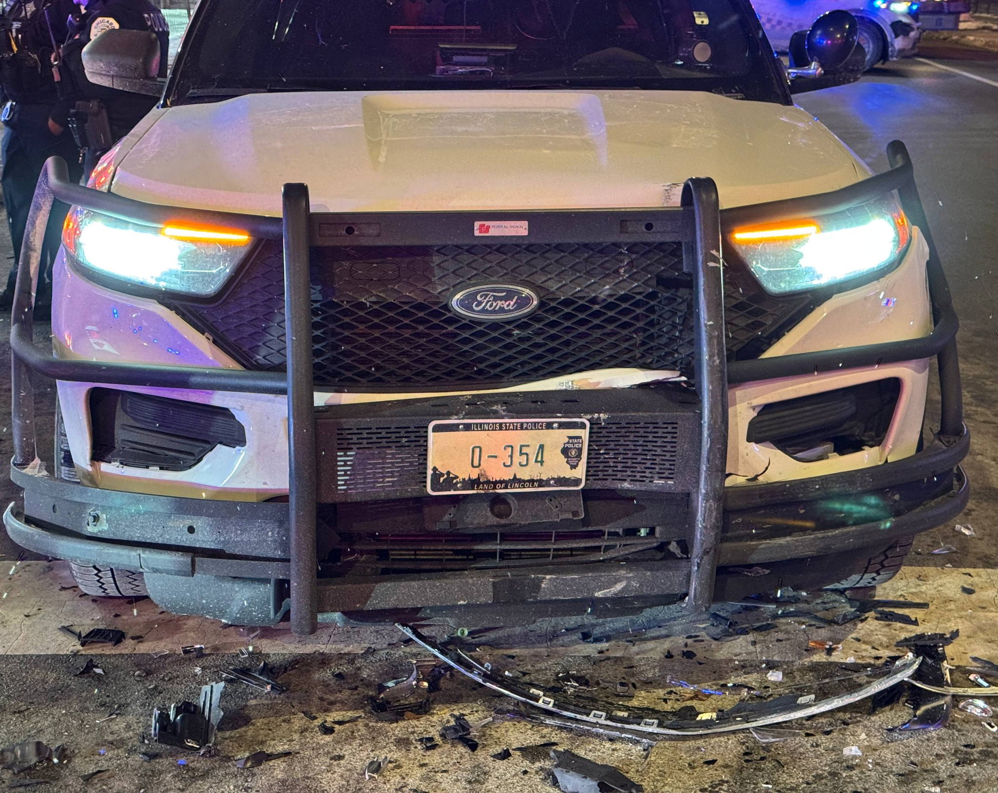 ILLINOIS STATE POLICE SQUAD CAR STRUCK BY STOLEN CAR IN CHICAGO ...