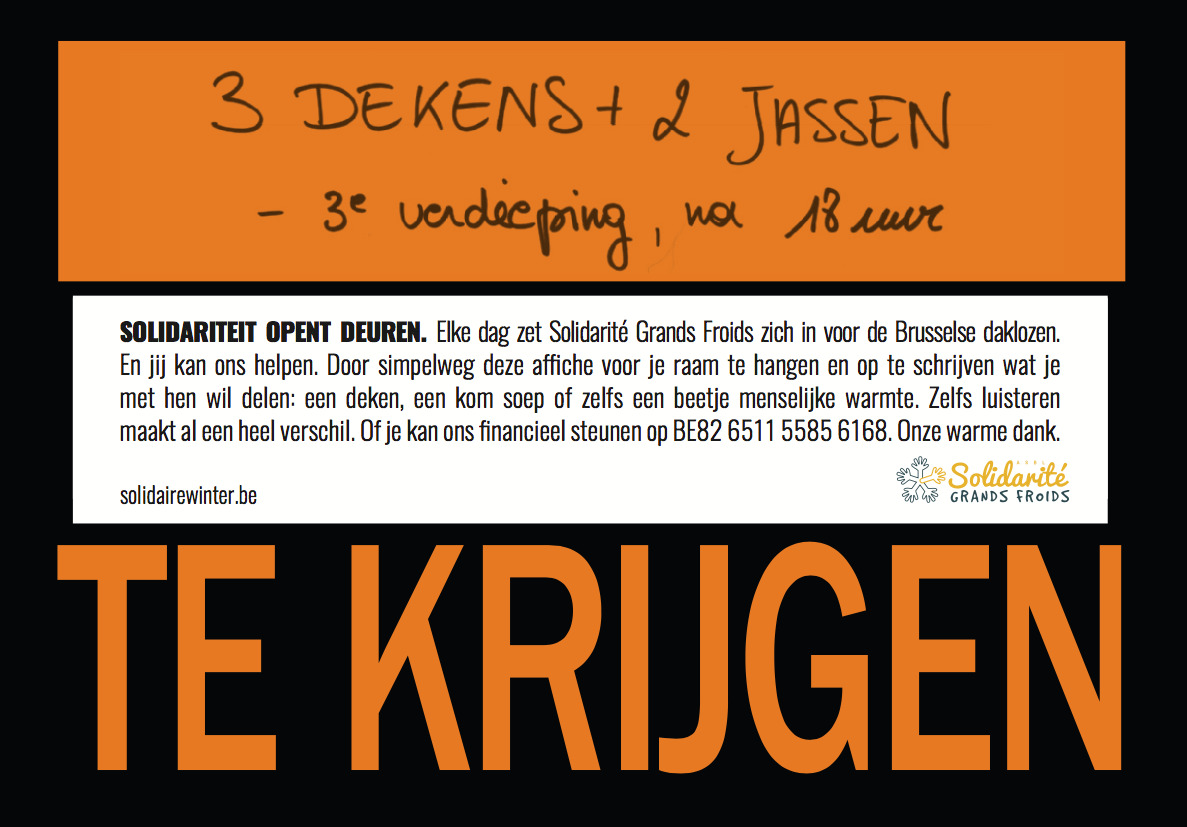 Solidarité Grands Froids gebruikt immoaffiches om daklozen te helpen Solidarité Grands Froids gebruikt immoaffiches om daklozen te helpen