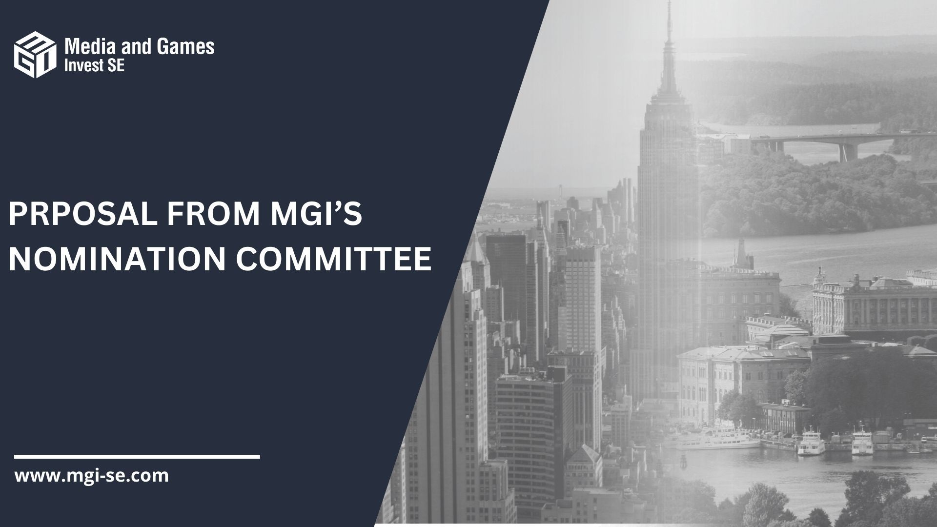 MGI – Media and Games Invest SE Proposal from MGI’s Nomination Committee