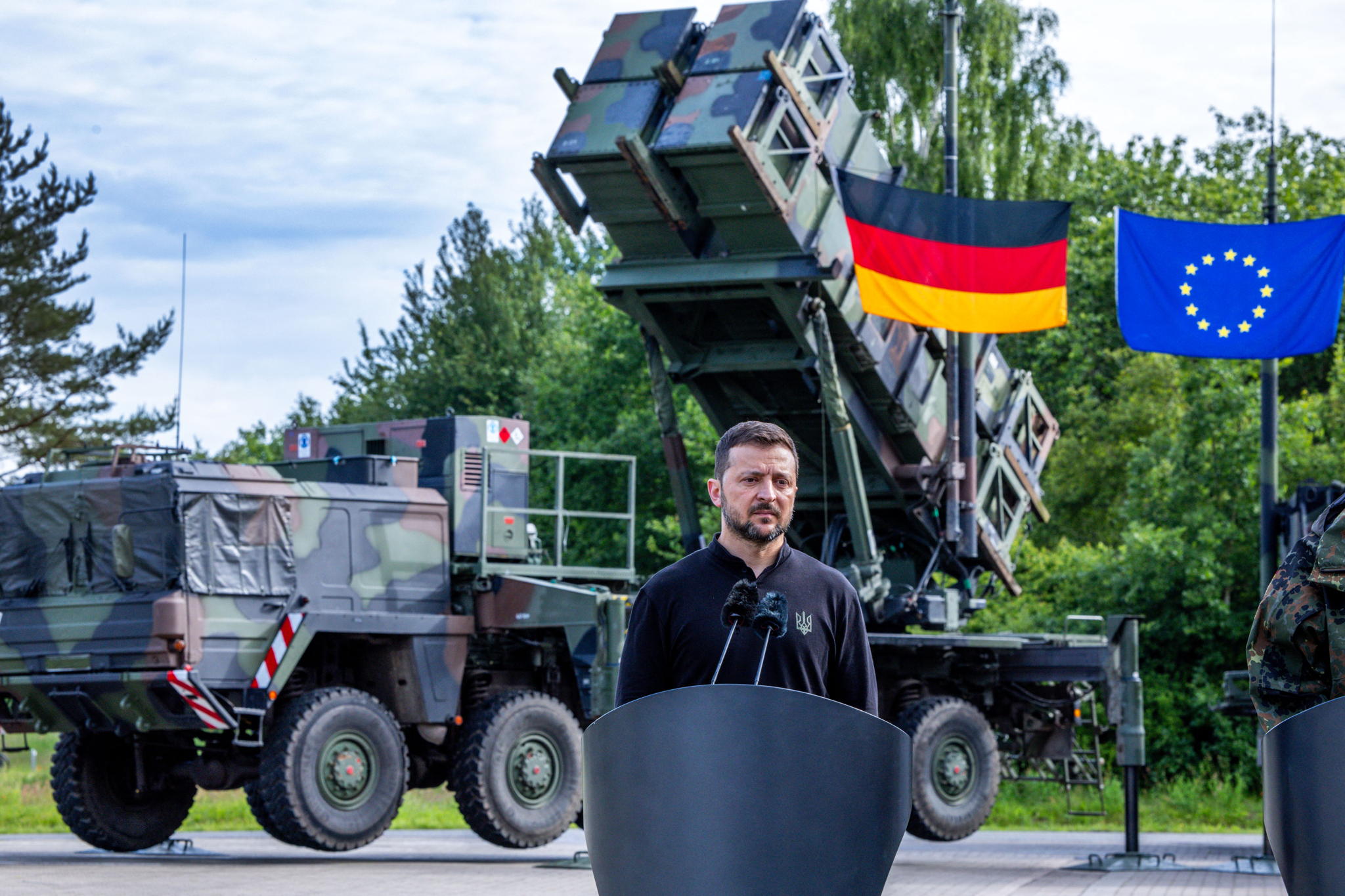 Third German Patriot air defence system arrives in Ukraine
