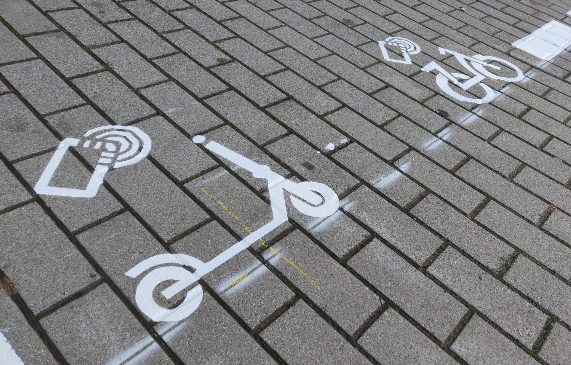 Drop off-zones om elektrische steps correct te stallen