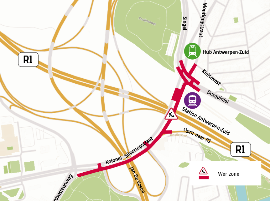 Omgeving station Antwerpen-Zuid wordt veiliger voor voetgangers en fietsers