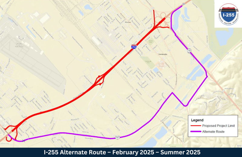 St. Clair County: I-255 closure begins Feb. 1