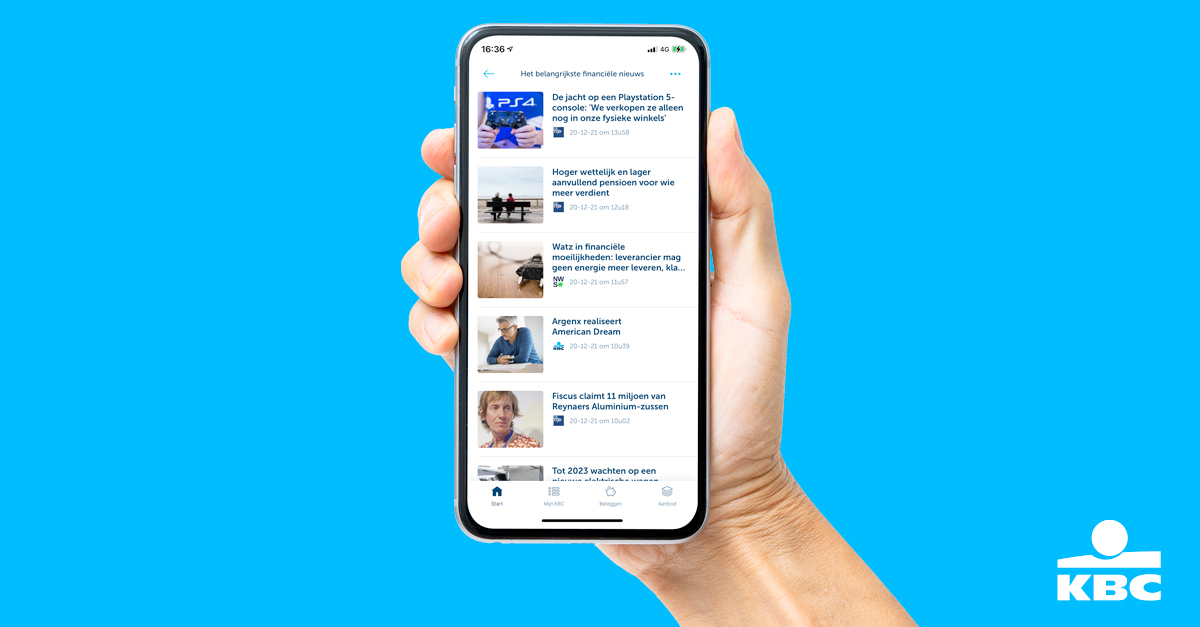 KBC Mobile propose désormais aussi des informations économiques et ...
