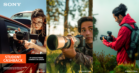 Sony biedt Student Cashback Promotie in de Benelux
