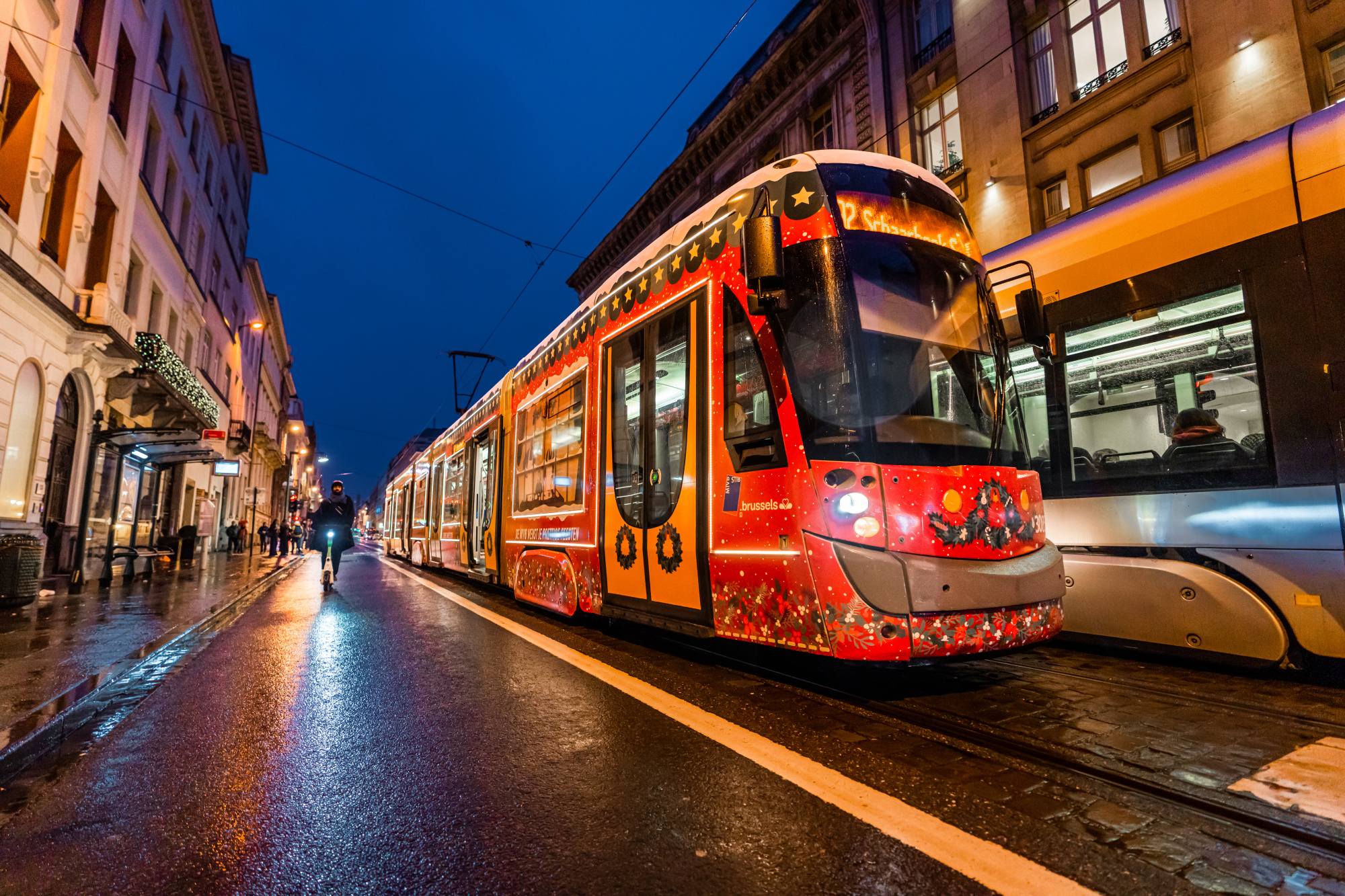 Le tram du père Noël sur le réseau de la STIB
