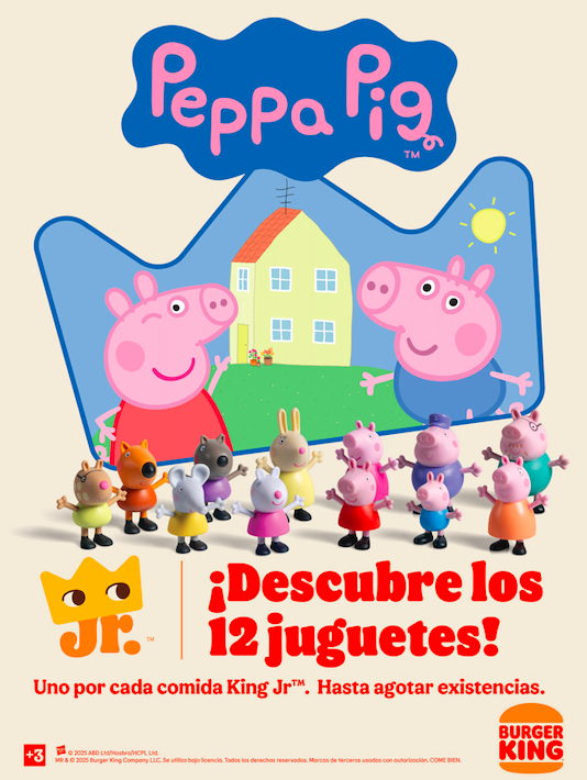 Peppa Pig y su familia llegan a Burger King con juguetes adorables ...