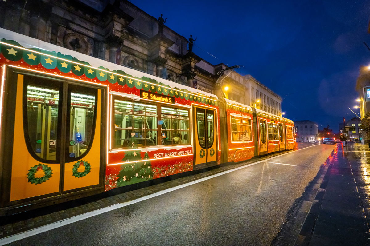 Le tram du père Noël sur le réseau de la STIB
