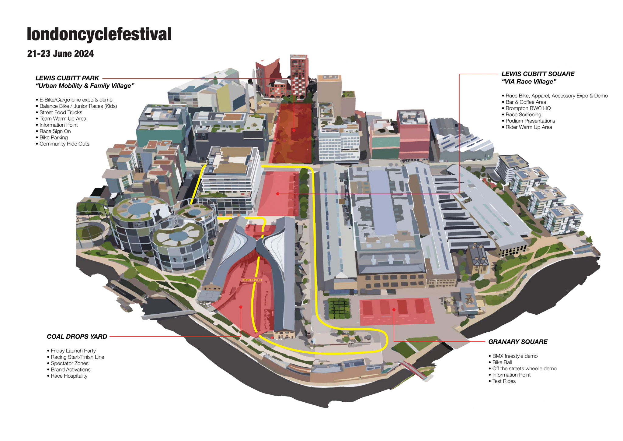 londoncyclefestival and VIA Criterium return to King’s Cross in June