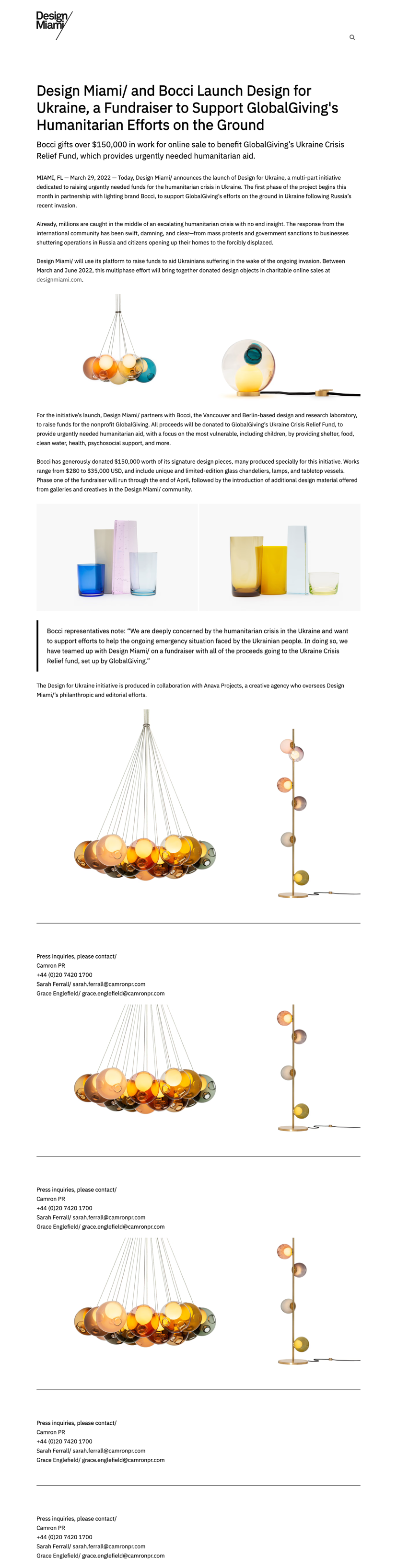 Design Press Release Examples