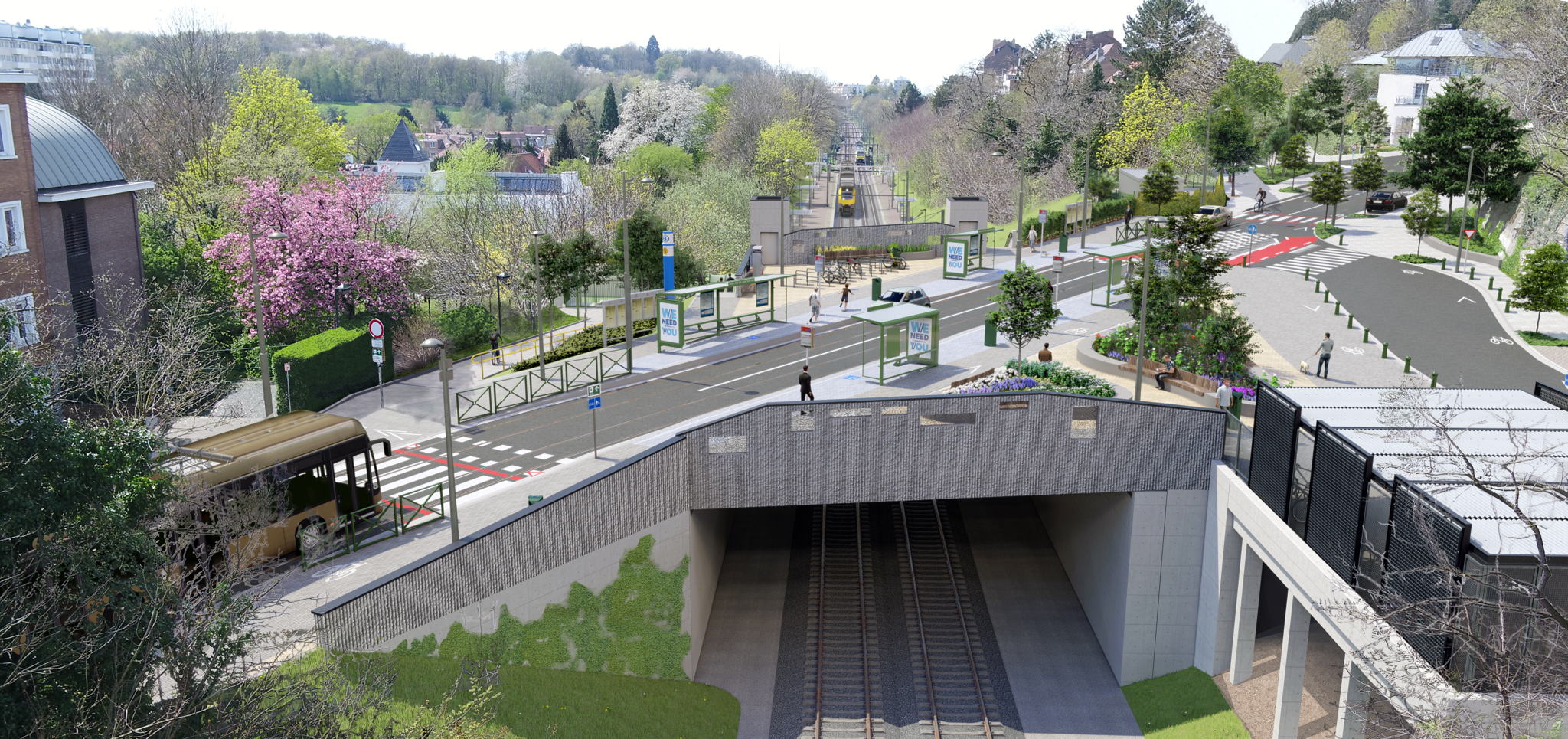 Un super-pont à la gare Saint-Job à Uccle en 2025
