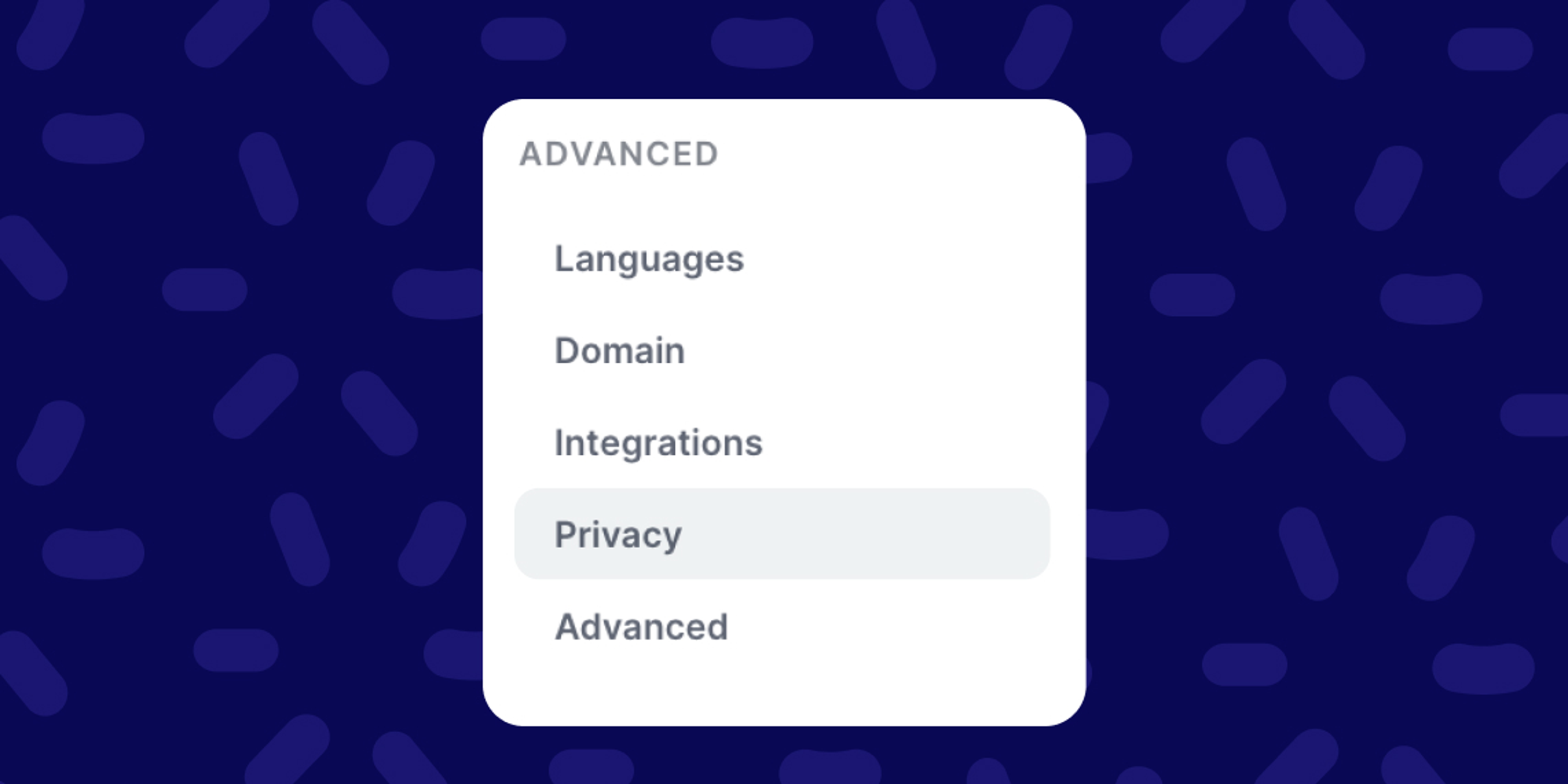 Privacy settings for your sites | Help Section