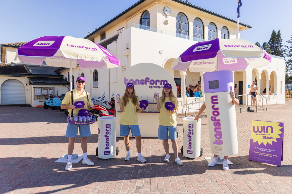 STAN DELIVERS BEACHSIDE 'TANSFORM' STUNT, INSPIRED BY THE UPCOMING ...