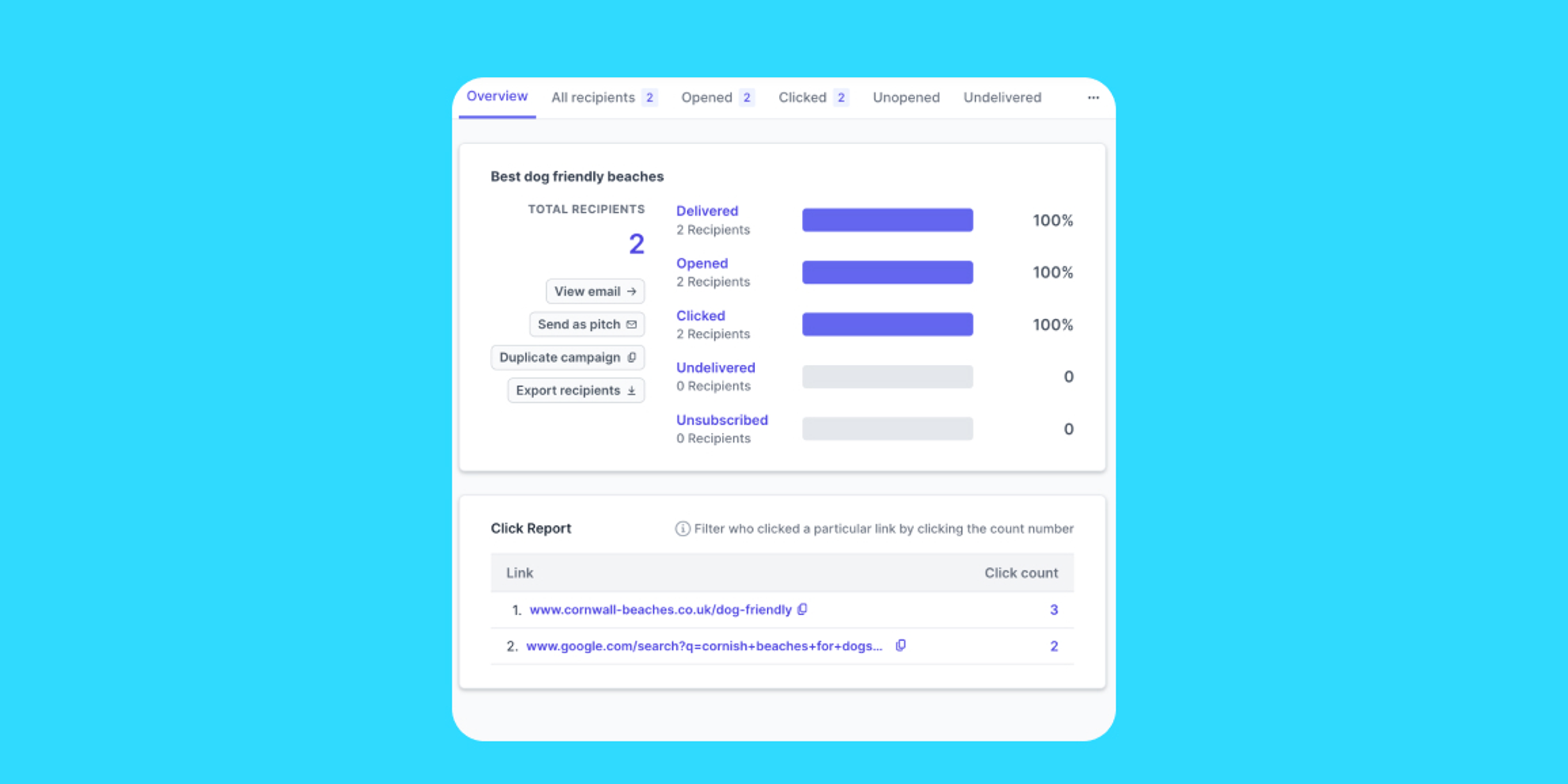 Introducing: Campaign click reports