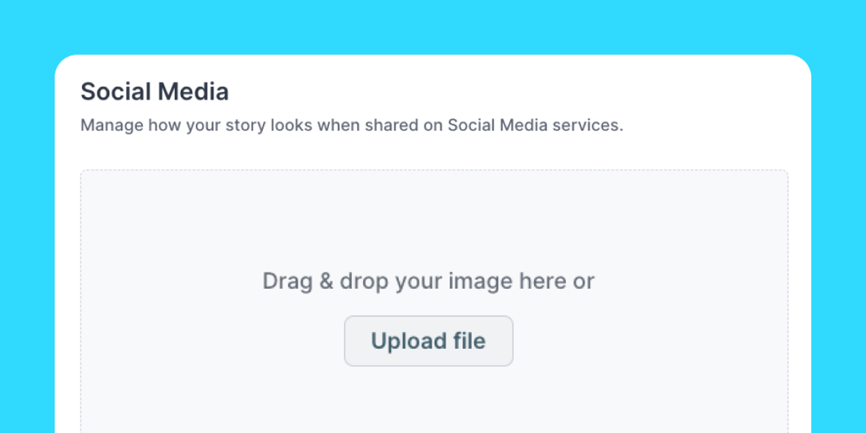 Customize how a story looks on social media | Help Section