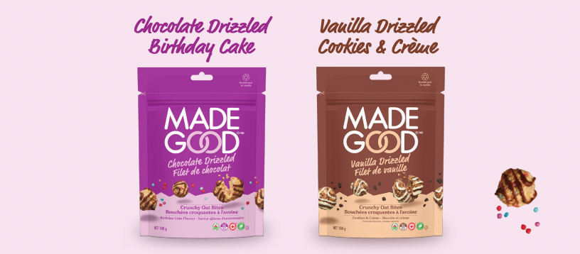 Introducing MadeGood Drizzled Crunchy Oat Bites: A Tasty Treat For All