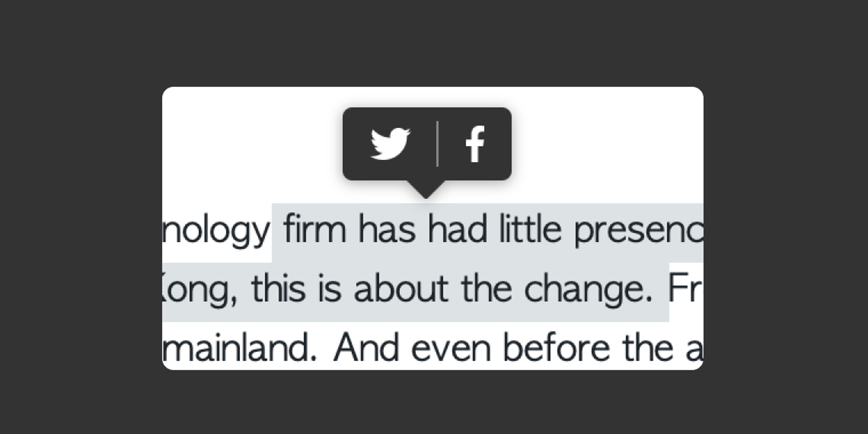 Sharing quotes from Stories on Twitter & Facebook