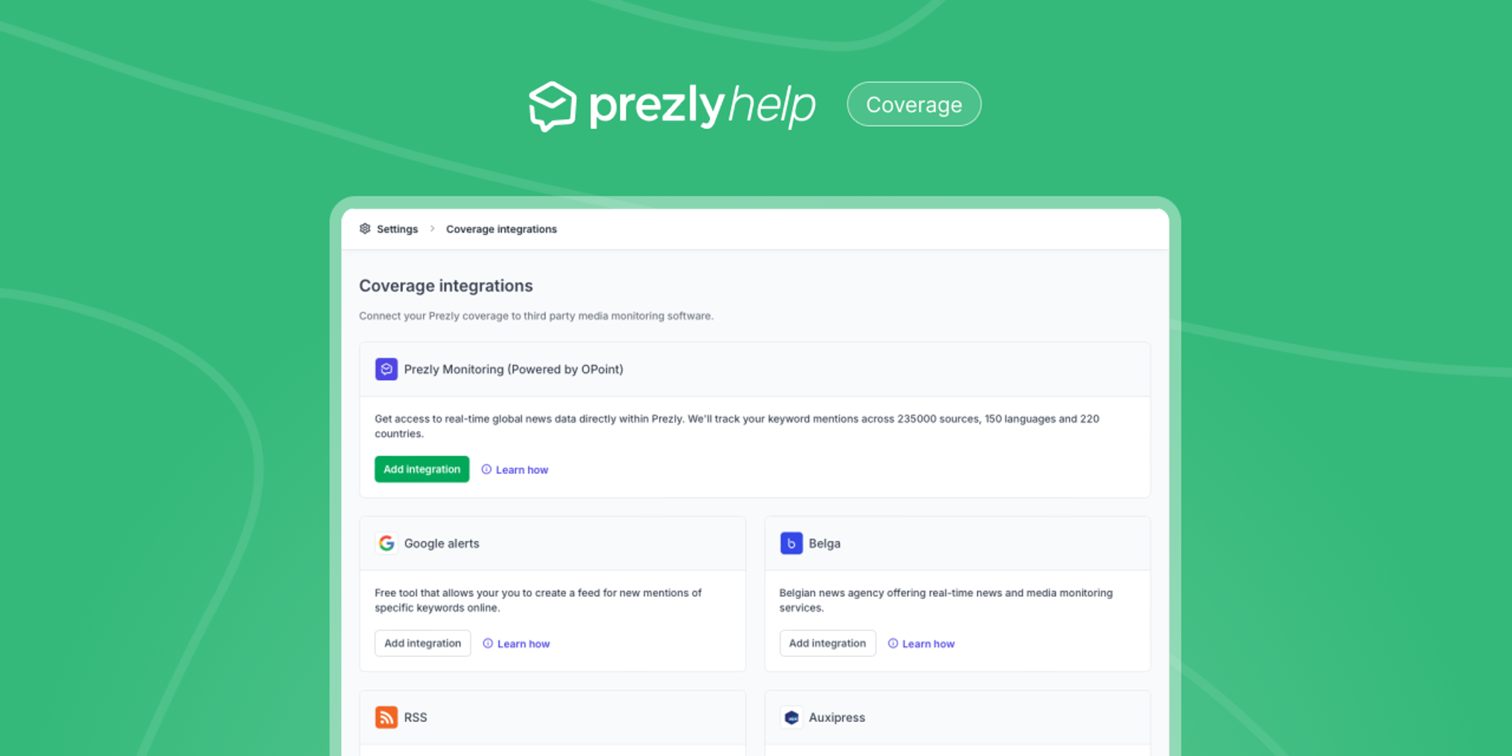 Easily integrate your media tracker with Prezly
