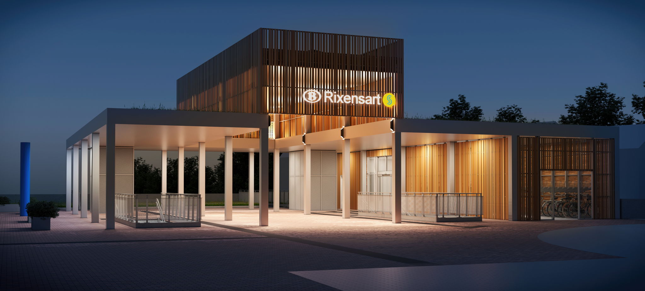 Début des travaux du bâtiment de la gare de Rixensart