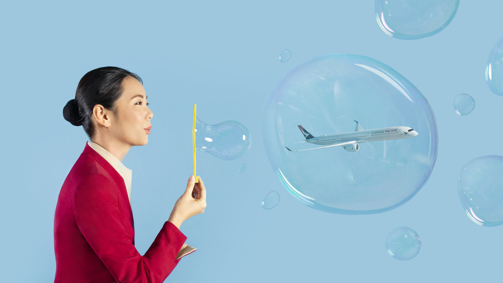 Ready, Bubble, Fly - Cathay Pacific