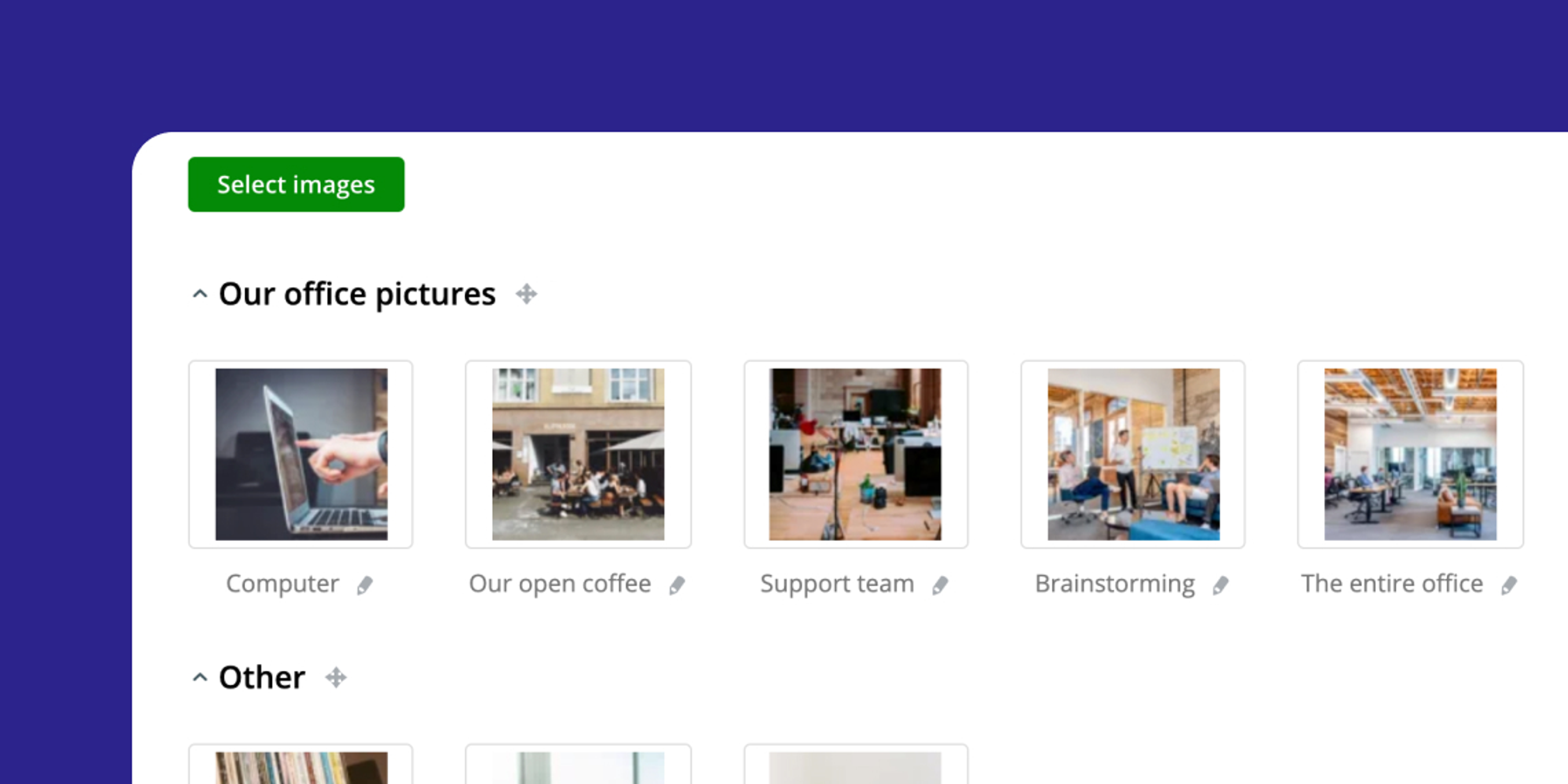 Creating a site media gallery | Help Section