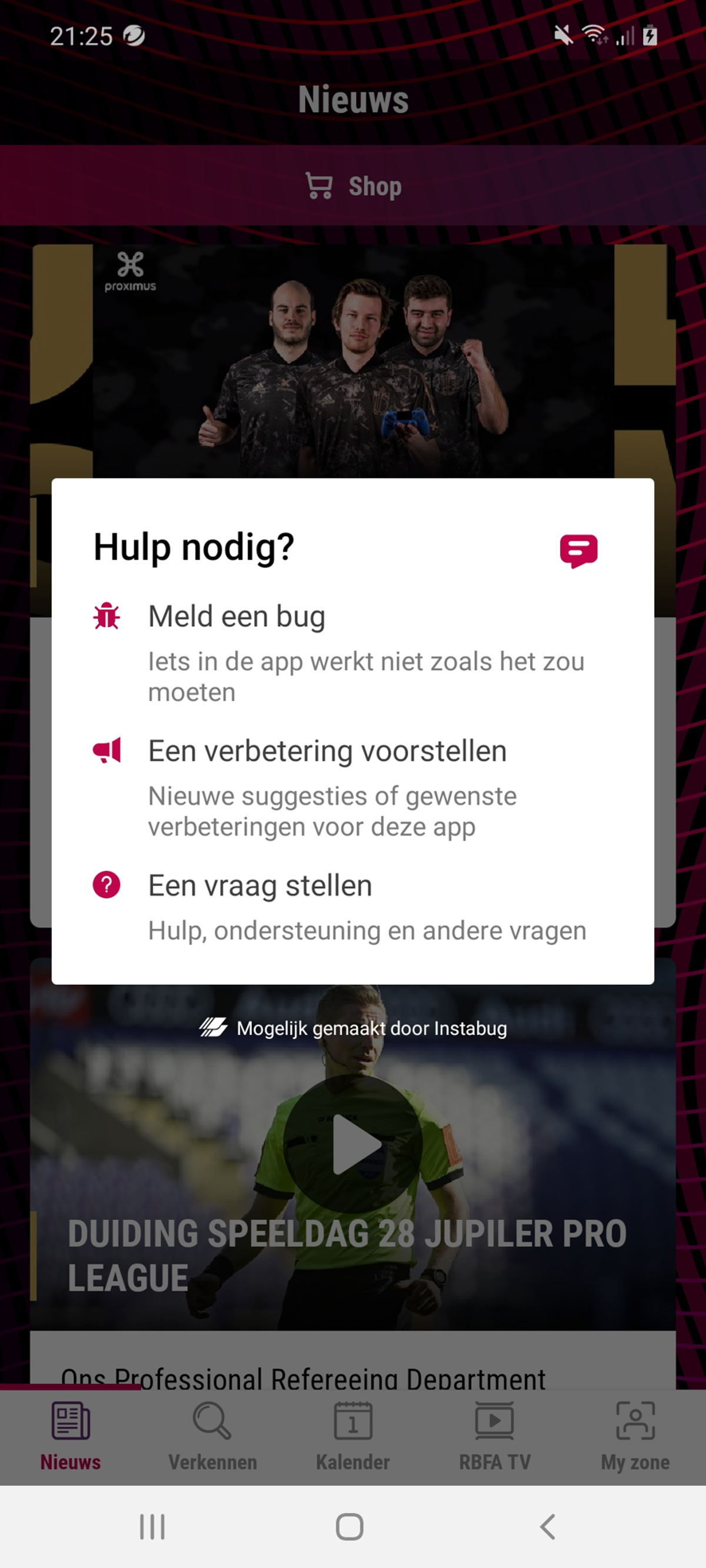 Voetbalbond lanceert gloednieuwe RBFA-app