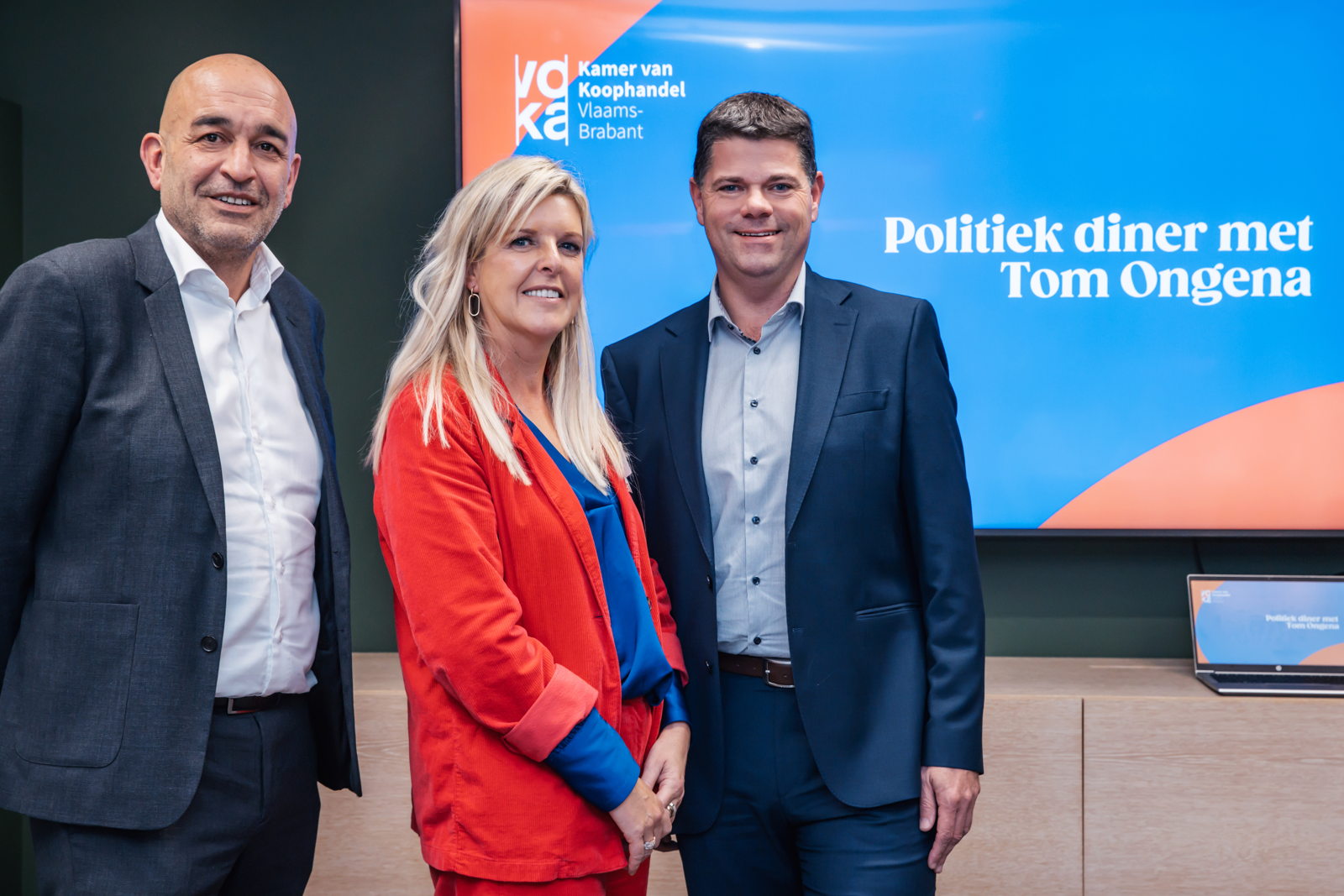 Kersvers Open Vld-Voorzitter Tom Ongena op politiek diner van Voka ...